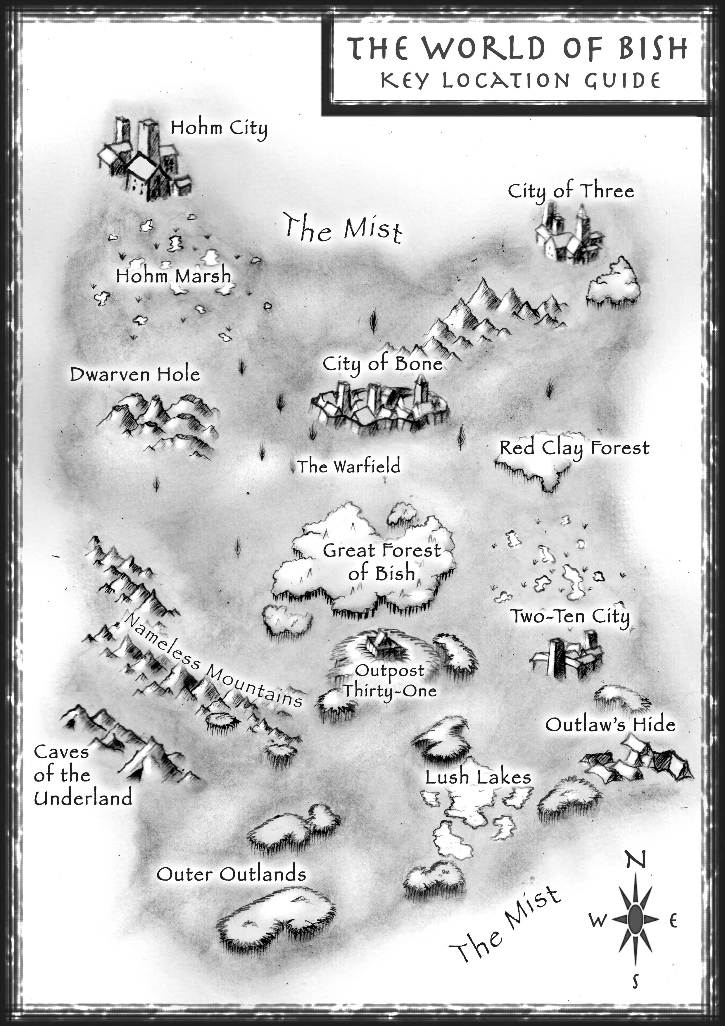 MAP OF BISH (HOME OF THE DARKSLAYER) - Craig Halloran